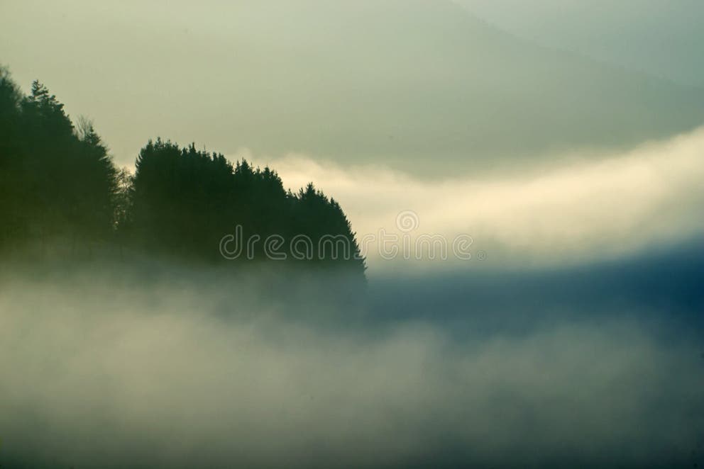 Landscape in high fog stock photo. Image of plateau, mood - 35995200