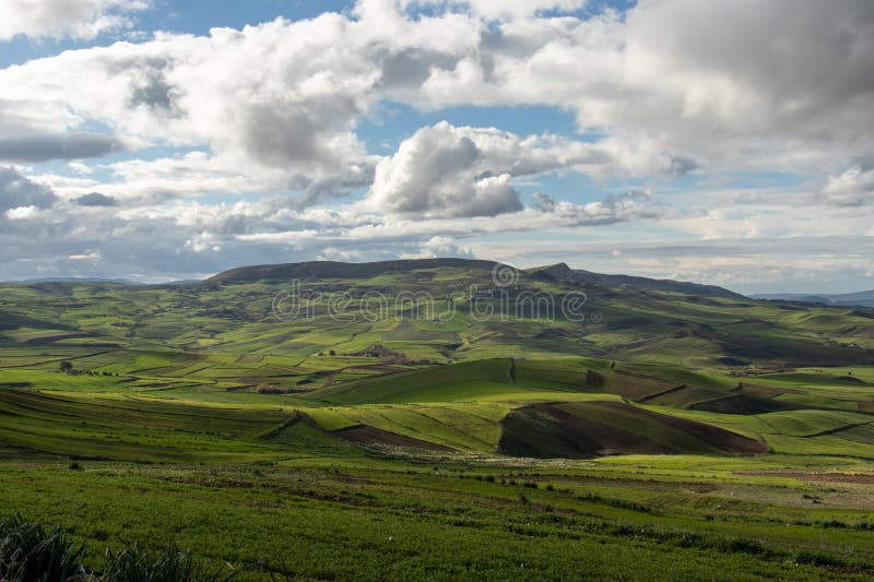 Landscape Hills in Bazina Joumine, Bizerte Stock Image - Image of tree ...