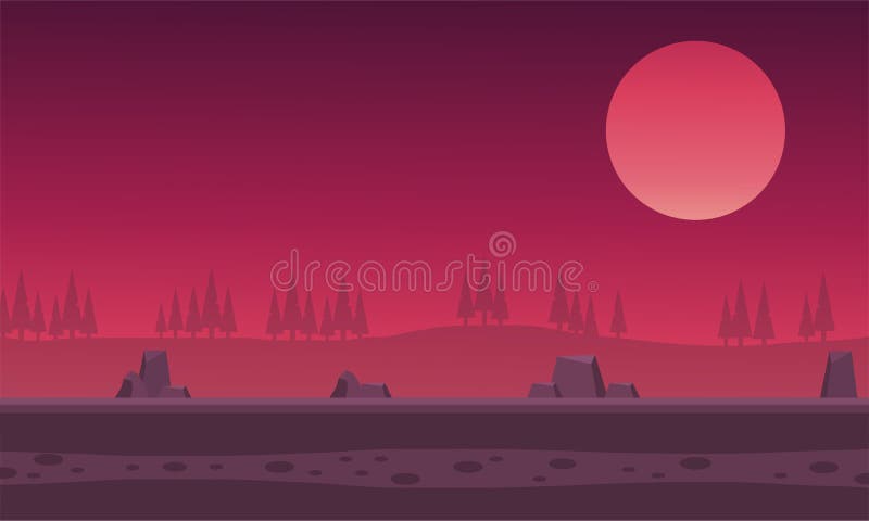 Landscape Hills Rock for Backgrounds Game Stock Vector - Illustration ...