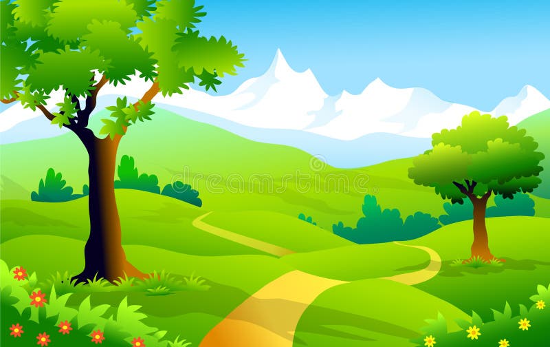 Landscape of Himalaya-Vector Illustration Stock Vector - Illustration ...