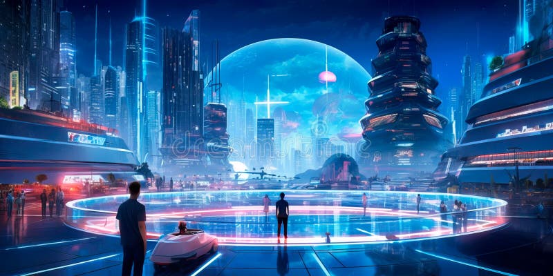 Landscape with Holographic Displays and Interactive Interfaces ...