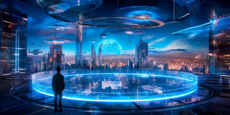 Landscape with Holographic Displays and Interactive Interfaces ...