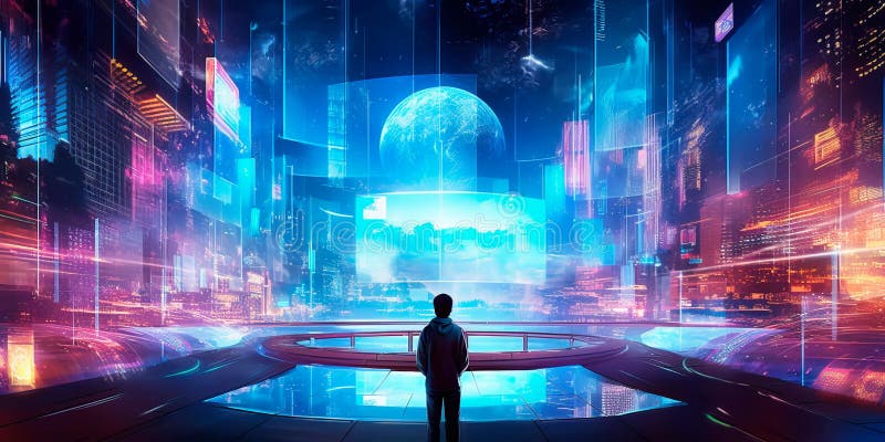 Landscape with Holographic Displays and Interactive Interfaces ...