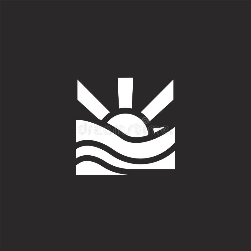 Landscape Icon. Filled Landscape Icon for Website Design and Mobile ...