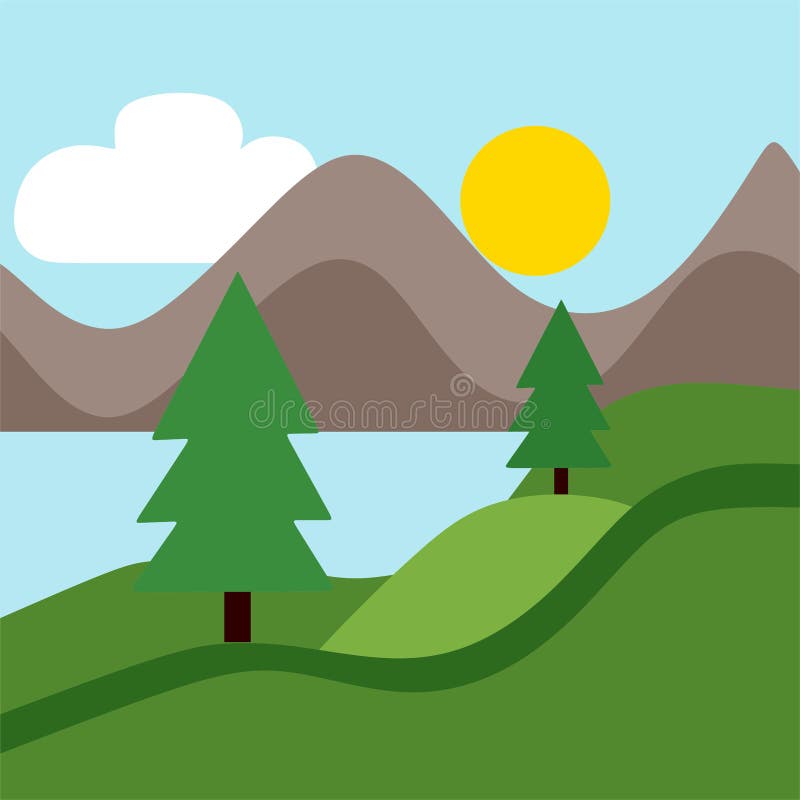 Landscape icon stock vector. Illustration of screenshot - 258447024