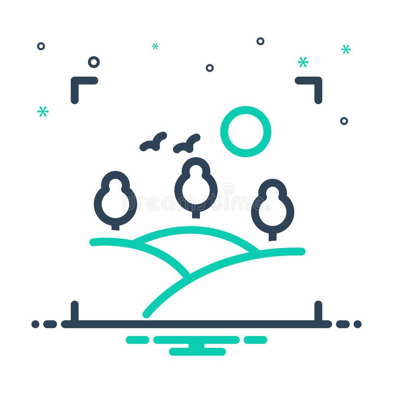 Mix Icon for Landscape, Sandy and Hill Stock Vector - Illustration of ...
