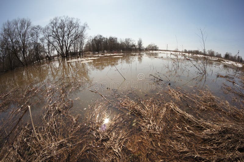 Landscape with the Image of Spring Stock Image - Image of meadow, water ...