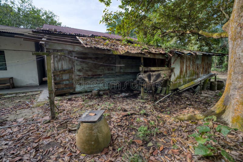 A Vacant Dilapidated House Stands Alone at the Plantation Stock Image ...