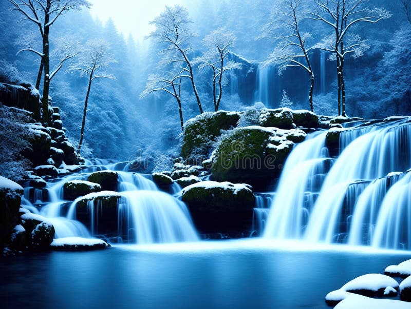 Waterfall Reflections Incorporate a Foreground Element Made with ...