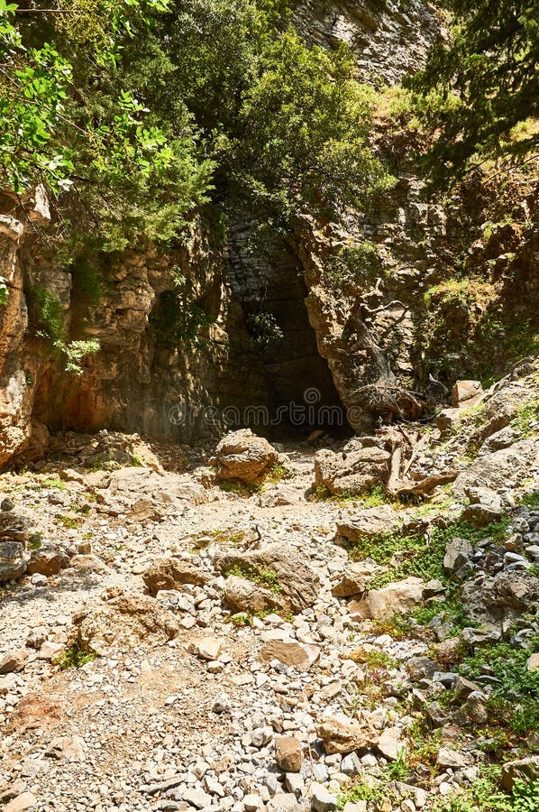 Imbros Canyon in Crete, Greece Stock Image - Image of gorge, greece ...