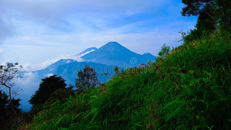 Landscape of Indonesian Mountains in the Morning Stock Photo - Image of ...