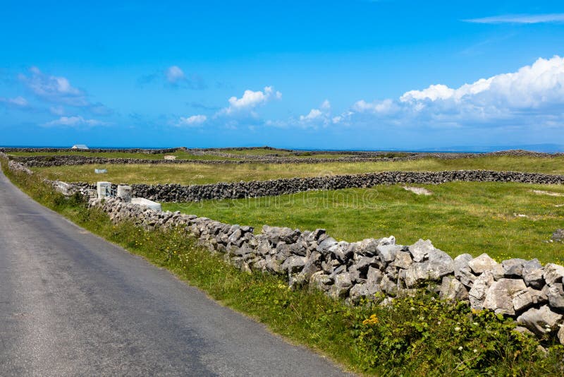 Landscape of Inishmore stock image. Image of bright, colored - 95743905
