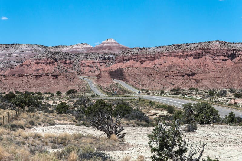 Landscape from Interstate 70, Utah Stock Image - Image of butte, dead ...