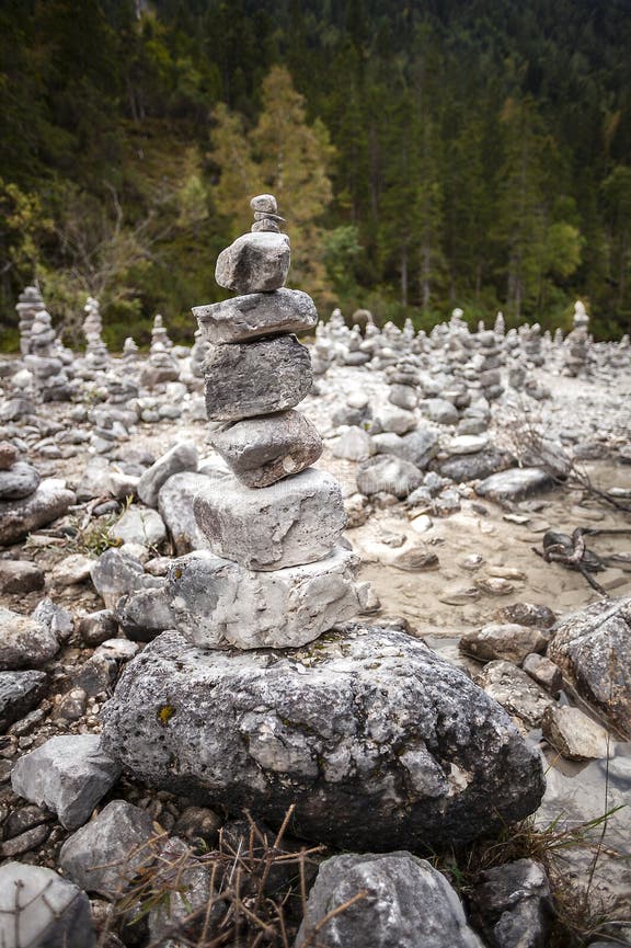 Landscape of Isar River Origin, Scharnitz, Austria Stock Photo - Image ...
