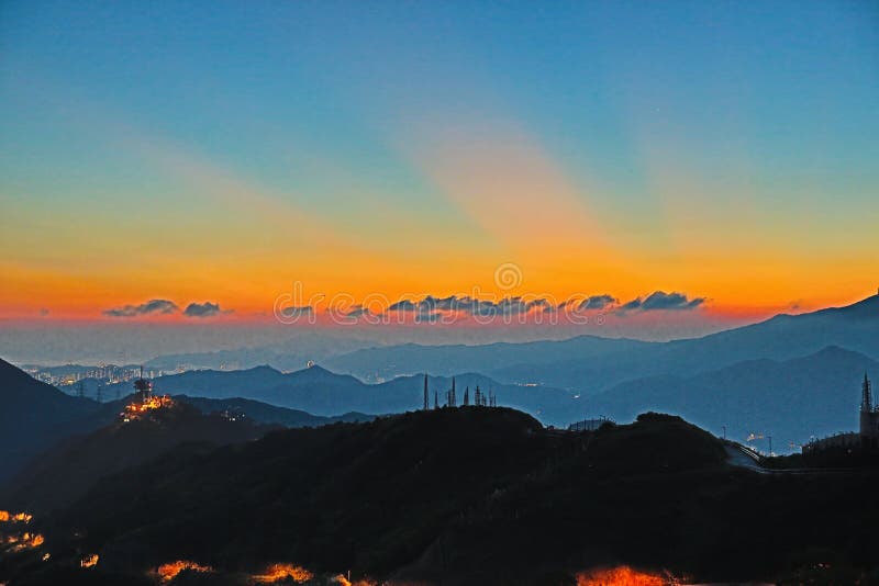 The Landscape of Jat Incline, Kowloon Peak, Hk Stock Image - Image of ...