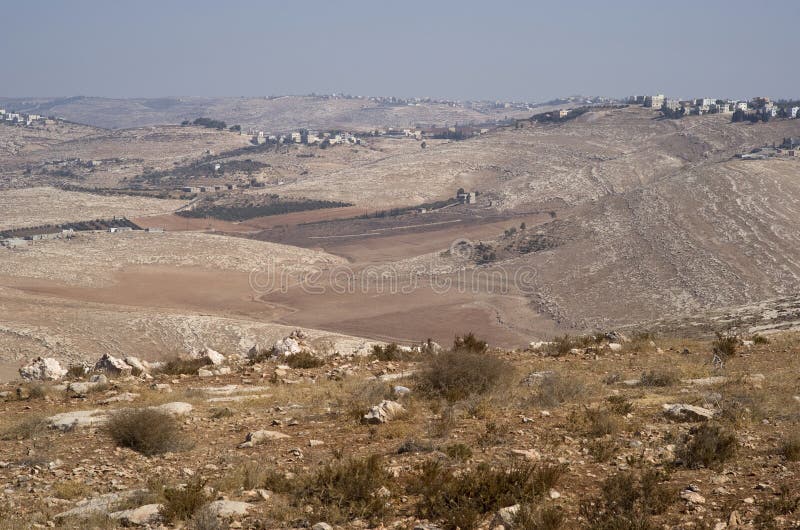 Landscape of the Jordan Valley Stock Photo - Image of deserted ...