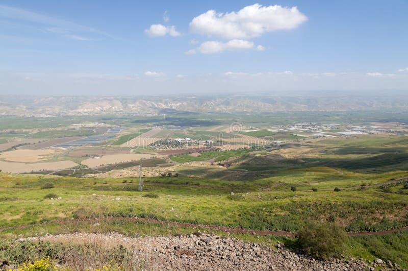 Yarmouk River Valley on the Border between Jordan and Israel. Stock ...