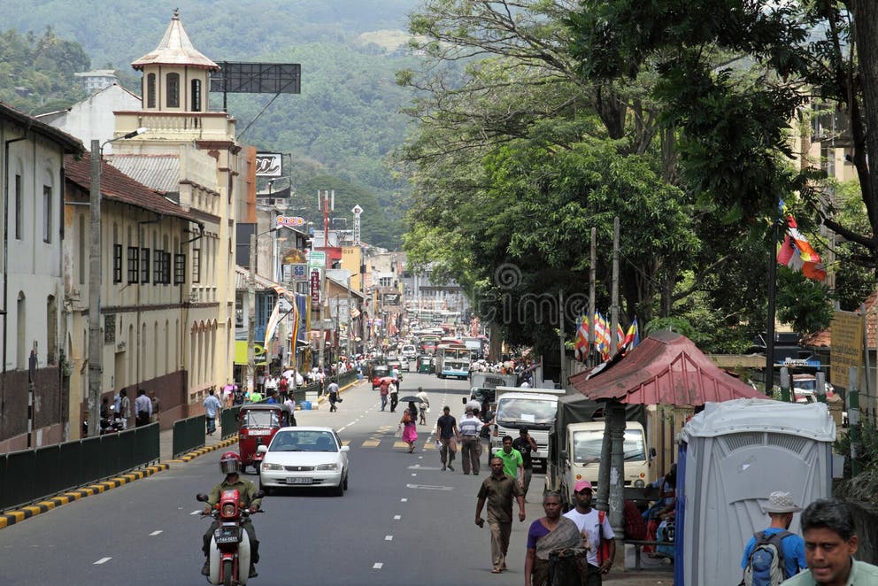 Landscape of Kandy editorial stock photo. Image of buildings - 46257203