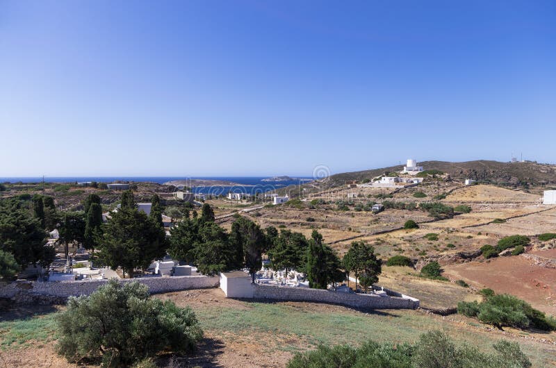 Landscape in Kimolos Island, Cyclades, Greece Stock Photo - Image of ...