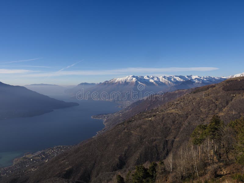 Landscape of Lake Como from Mount Berlinghera Stock Photo - Image of ...