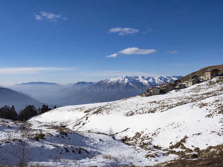 Landscape of Lake Como from Mount Berlinghera Stock Image - Image of ...