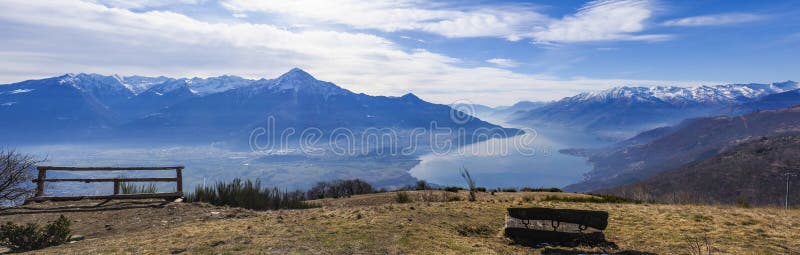 Landscape of Lake Como from Mount Berlinghera Stock Photo - Image of ...