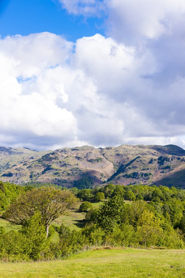 Landscape of Lake District, Cumbria, England Stock Image - Image of ...