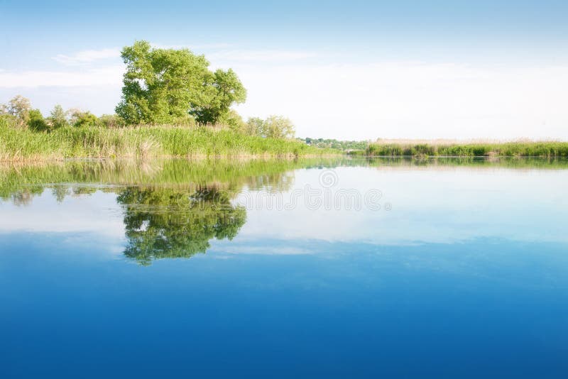 Landscape with a lake stock image. Image of blue, lake - 57160779