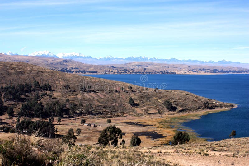 Aerial View of Titicaca Lake in the Peruvian Andes Puno Peru Stock ...