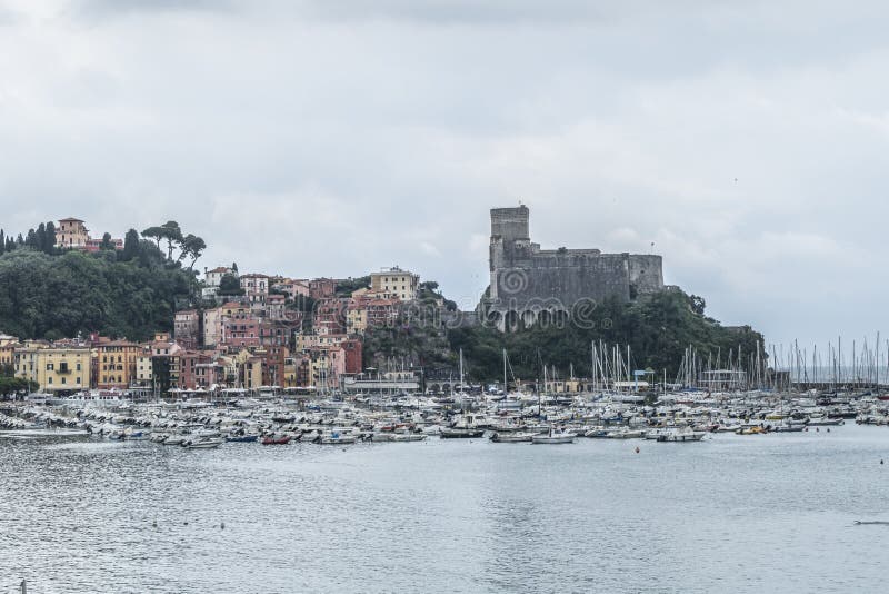 Landscape of Lerici and His Castle Stock Photo - Image of marina ...