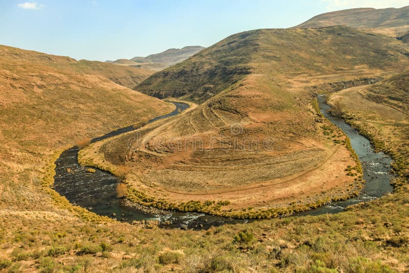 Landscape of Lesotho stock image. Image of field, light - 115541233