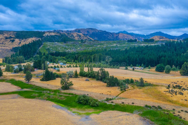 Landscape of Lewis Pass in New Zealand Stock Image - Image of wood ...