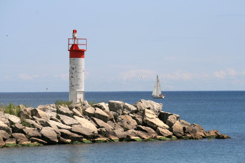 Landscape with Lighthouse stock photo. Image of rocks - 10446670