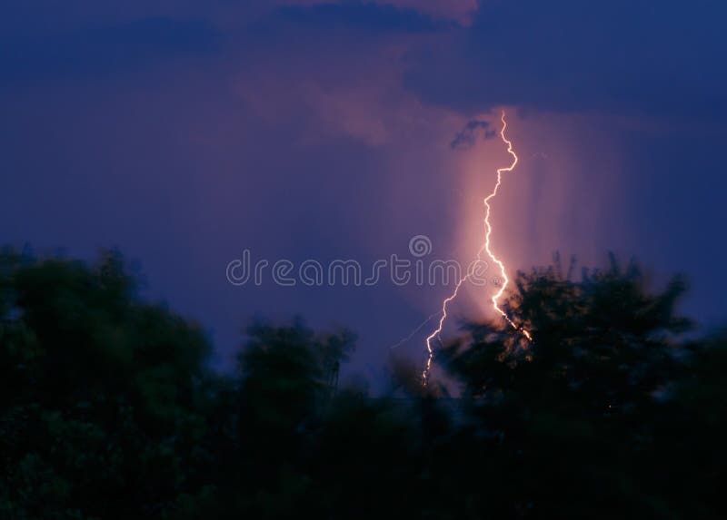 Lightning at night stock image. Image of natural, lightning - 100710847