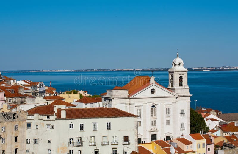 Landscape Lisbon stock photo. Image of sunny, famous - 30588922