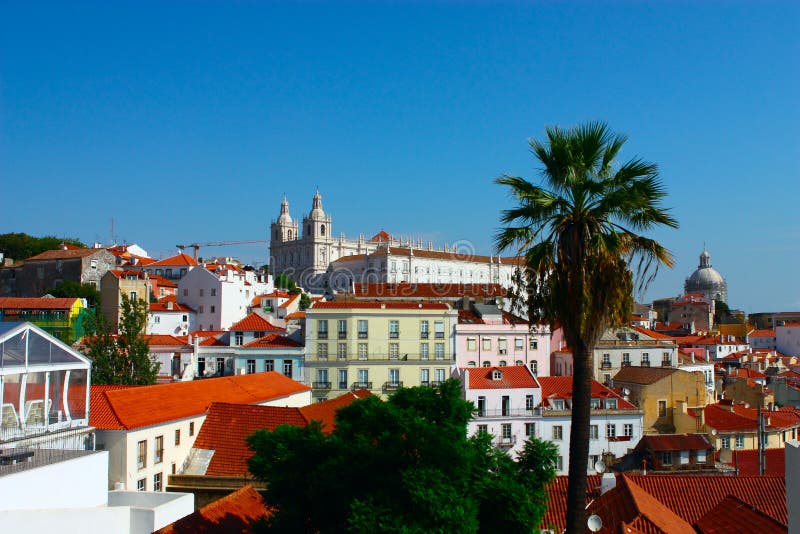 Landscape of Lisbon. Portugal Stock Image - Image of portuguese, dusk ...