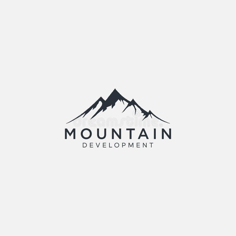 Landscape Logo Mountain Simple Line Stock Vector - Illustration of ...