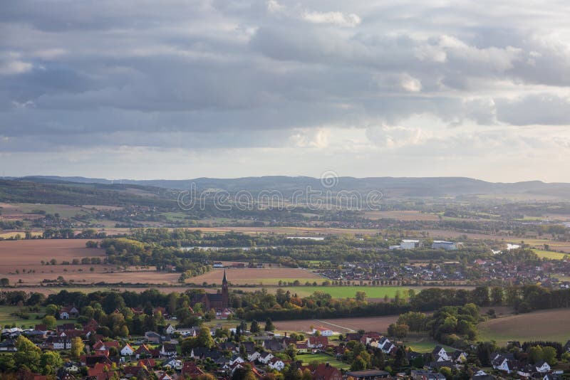Landscape of Low Saxony in Germany Stock Photo - Image of farm, forest ...