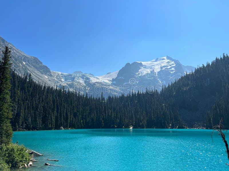 Landscape of Lower Joffre Lake Surrounded by Snowy Mountains and ...