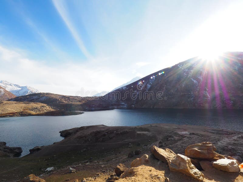 Landscape of Lulusar Lake, Kaghan Valley, Pakistan Stock Image - Image ...