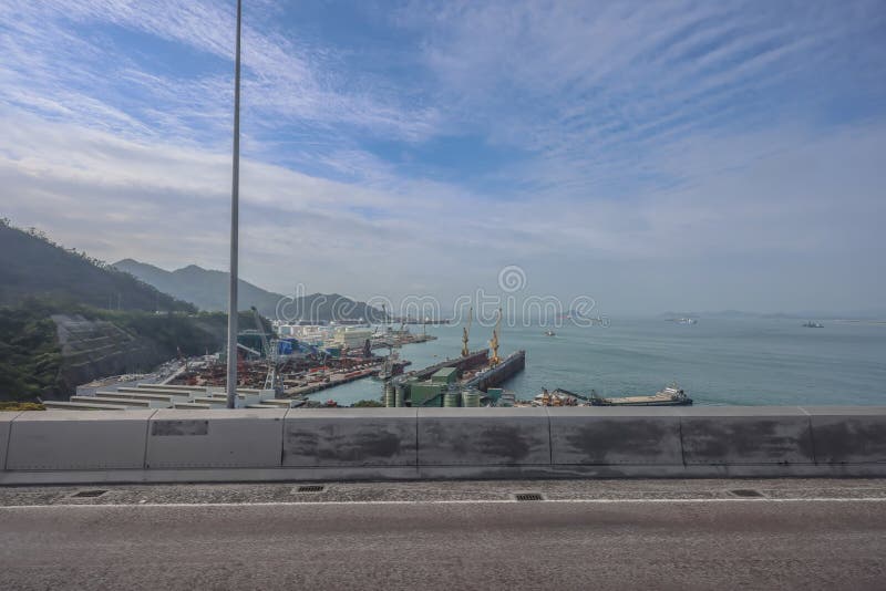The Landscape of Ma Wan Channel, Hong Kong May 11 2024 Editorial Stock ...