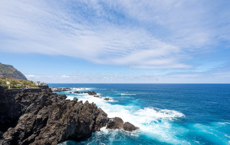Landscape on Madeira Island on Atlantic Ocean Stock Photo - Image of ...