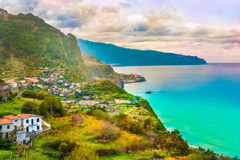 Landscape in Madeira, Portugal Stock Photo - Image of atlantic ...