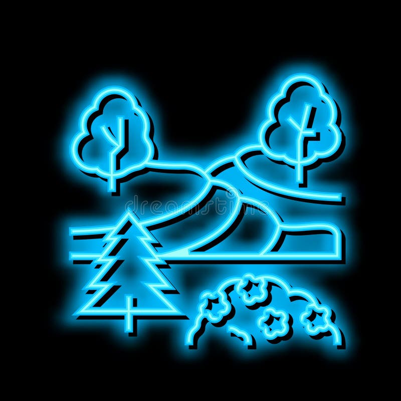 Landscape Maintenance Services Neon Glow Icon Illustration Stock Vector ...