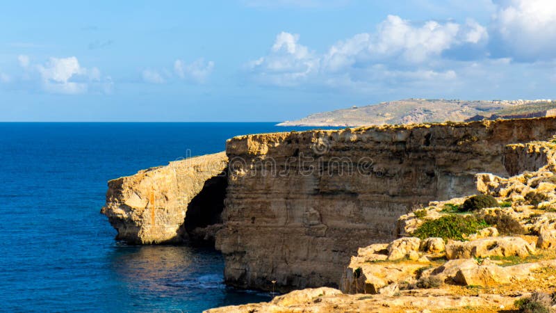 Landscape of Marfa Peninsula Stock Photo - Image of malta ...