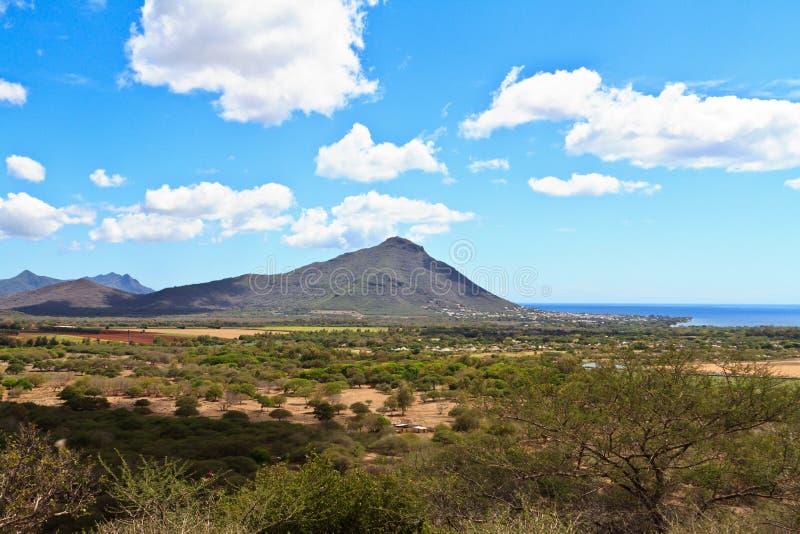 Landscape of Mauritius stock photo. Image of field, blue - 28116740