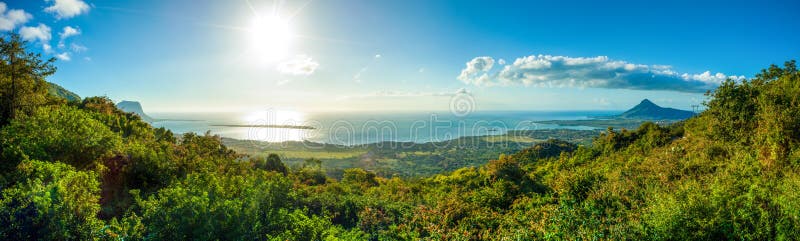 Landscape of Mauritius Island Stock Image - Image of hill, landmark ...