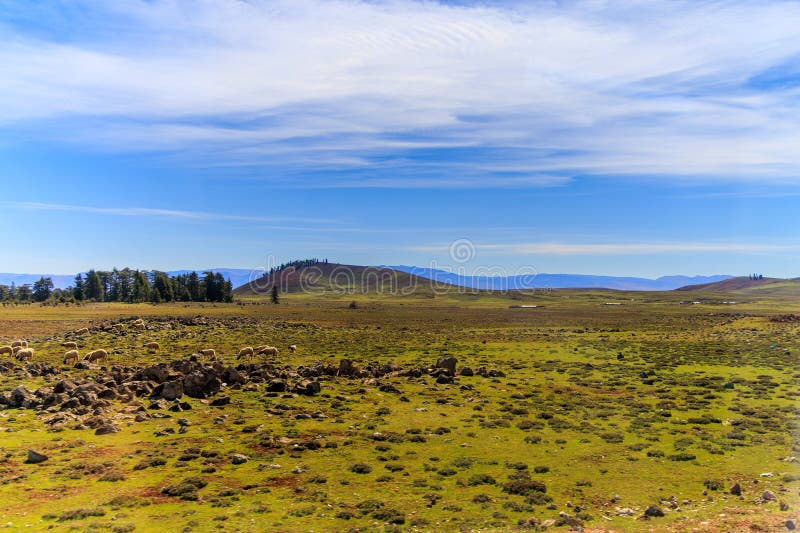 Landscape in the Middle Atlas, Azrou, Morocco. Stock Photo - Image of ...