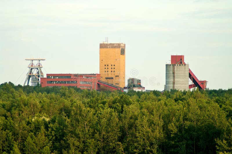 Landscape Mine in Forest, Old Factory Stock Photo - Image of coal ...