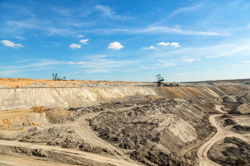 Landscape with Mine Machine Stock Image - Image of environment, mover ...